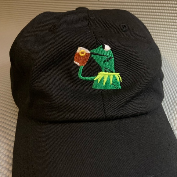 Sesame Street | Accessories | Kermit Drinking Tea Meme Embroidered ...